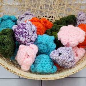 Mini Pacman Ghost Octopus Crochet Stuffed Mini Plush Toy, Crochet ...