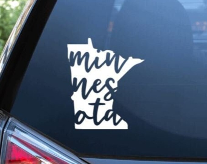 MN Decal Minnesota Decal MN Tree Decal Car Decal MN Love Decal ...