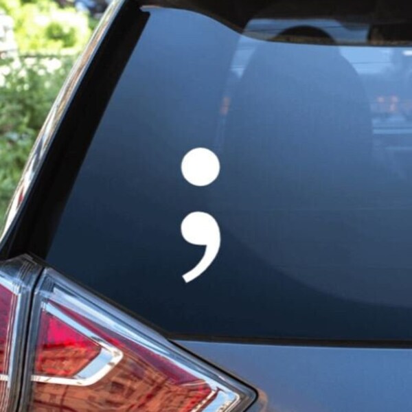 Semicolon Decal - Etsy