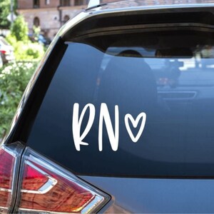 RN Vinyl Car Decal / RN Window Sticker / RN Life / Registered Nurse ...