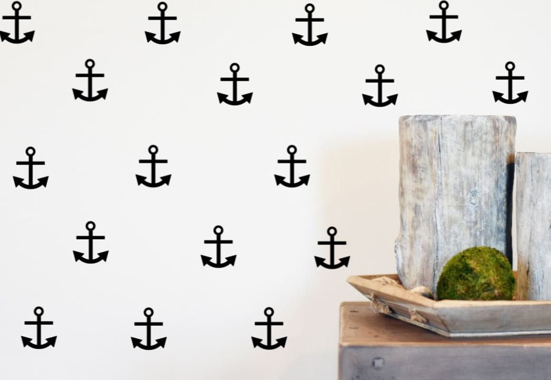 Small Anchors Wall Decals set of 30 / Anchor Wall Sticker / Vinyl Decal ...