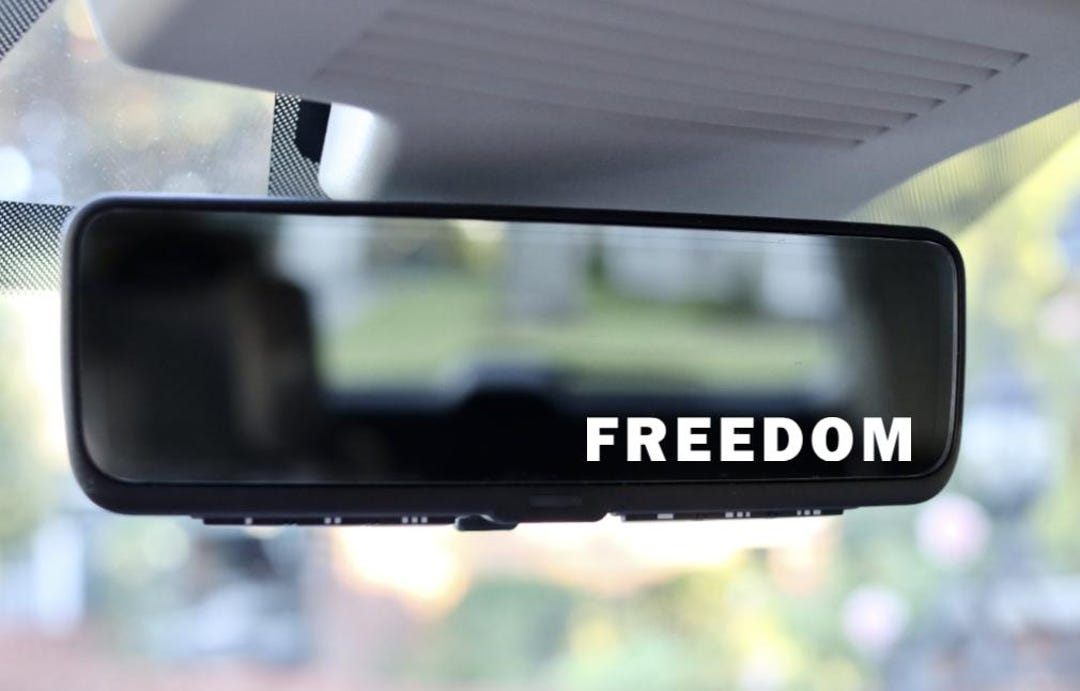 Freedom Vinyl Car Rearview Mirror Decal / Freedom Car Sticker / Support ...
