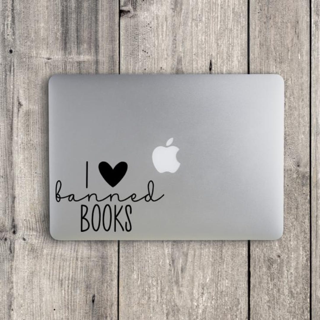 I Heart Banned Books Vinyl Laptop Decal / Banned Books Laptop Sticker ...