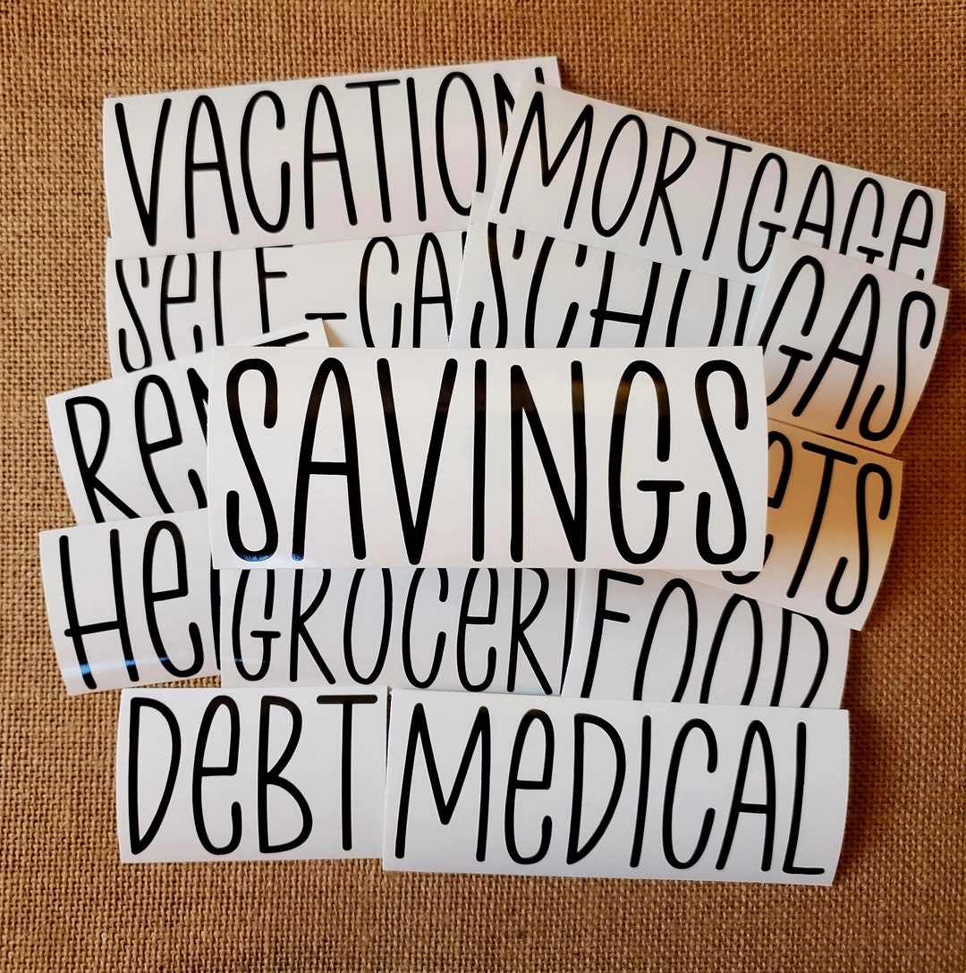 A6 Budget Vinyl Decals / Budget Sticker Decals / Budget Planner / Cash ...