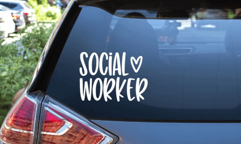 Social Worker Vinyl Car Decal / Social Worker Sticker / Counselor ...