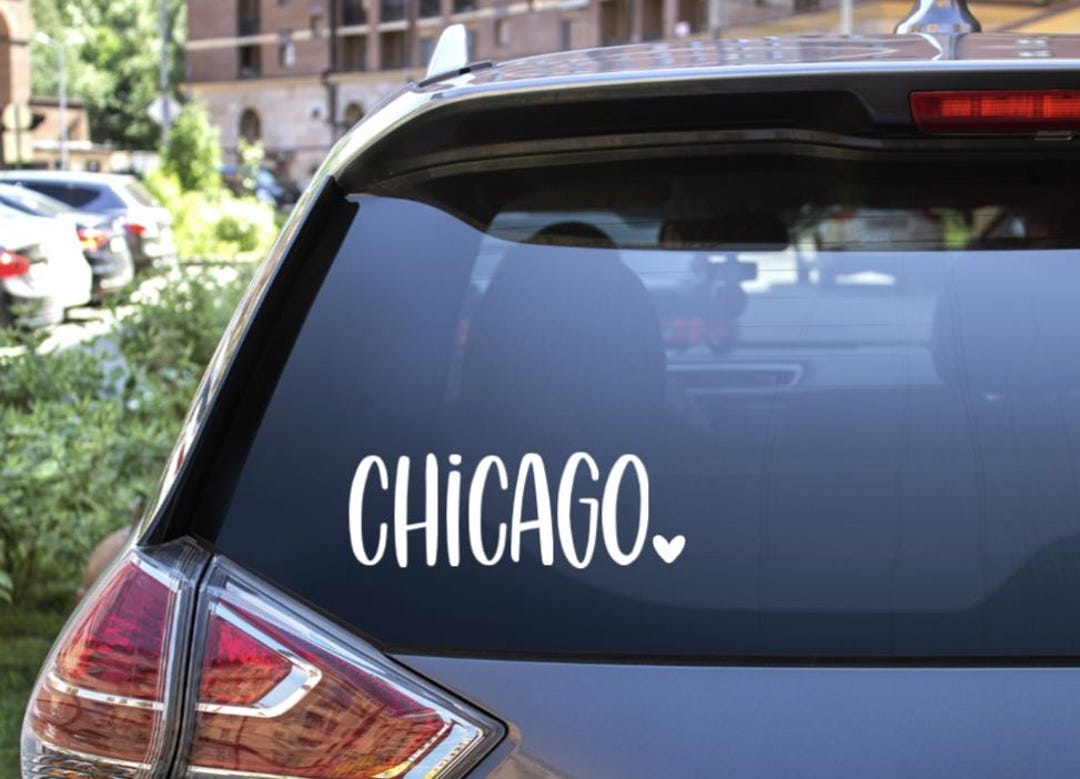 Chicago Vinyl Car Decal / Chicago Car Window Sticker / Chicago Decal ...