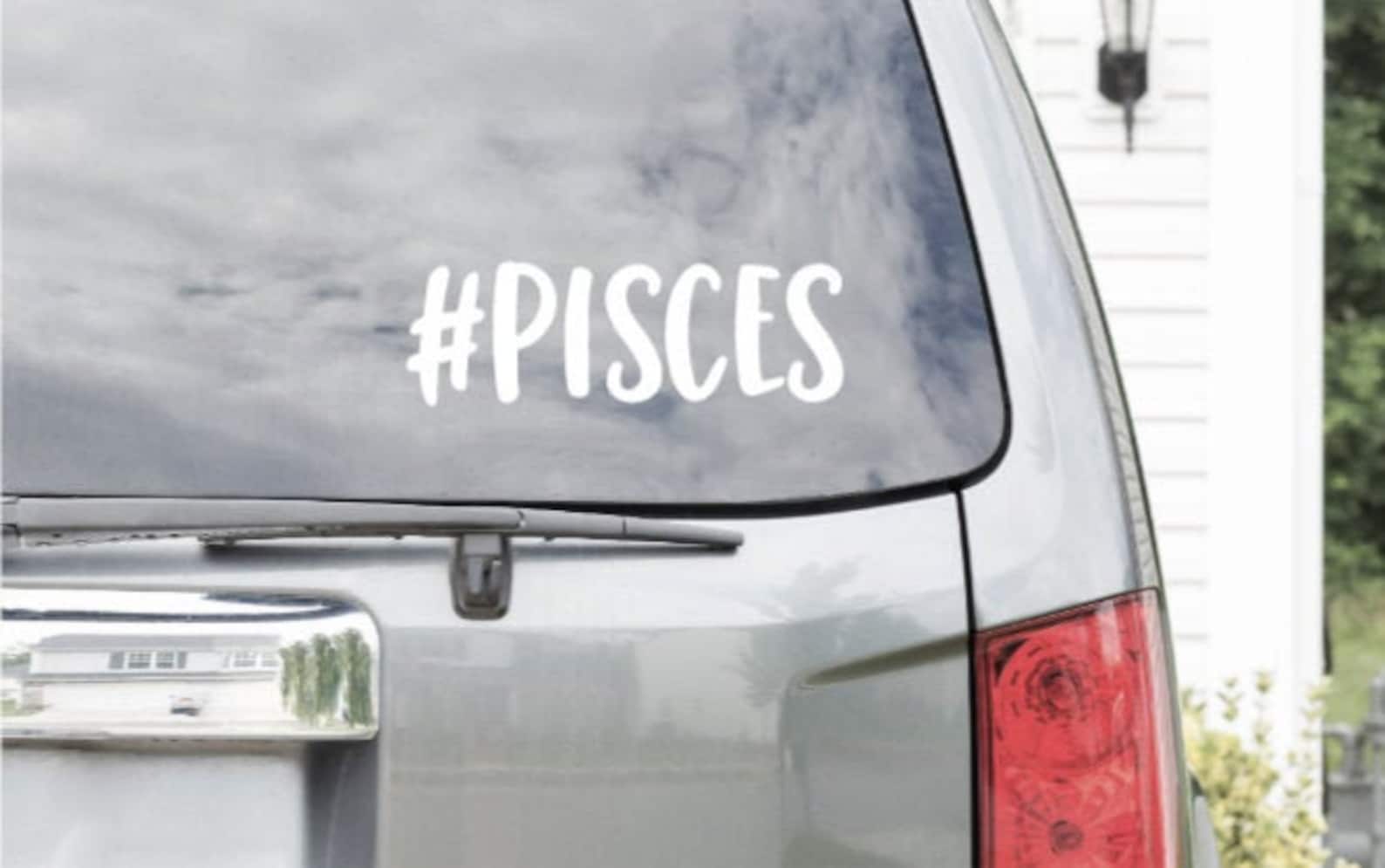 Pisces Car Decal / Pisces Sticker / Pisces Zodiac Sign / | Etsy