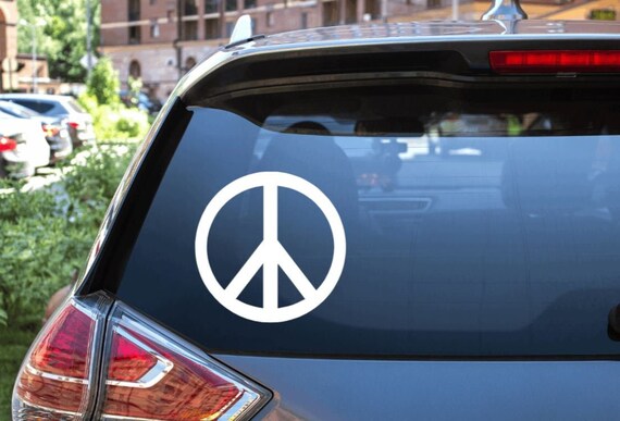 Peace Sign Car Decal / Peace Sign Sticker / Peace Symbol / - Etsy