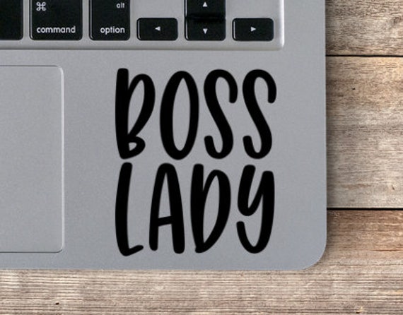 Boss Lady Black Laptop Vinyl Decal / Boss Lady Sticker / Boss | Etsy