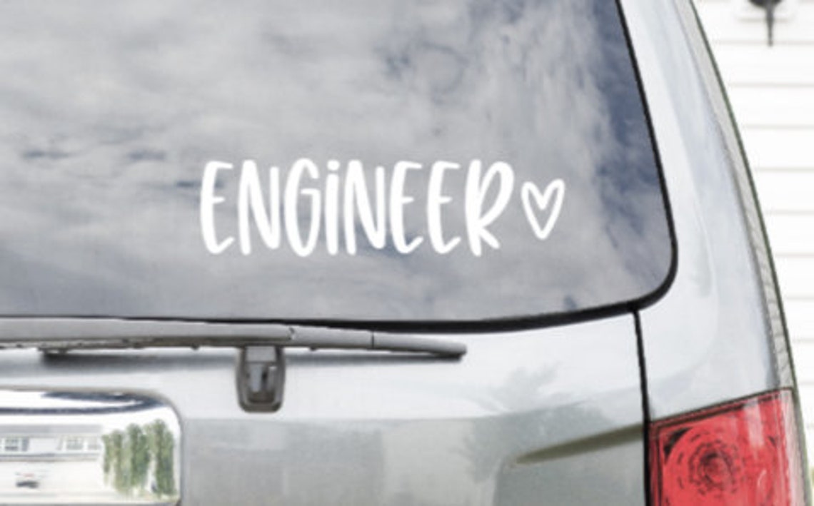 Engineer Car Vinyl Decal / Engineer Sticker / Women Engineer / | Etsy