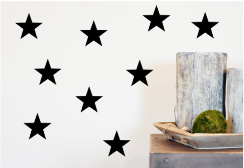 Star Vinyl Decal set of 20 / Star Vinyl Decals / Star Wall | Etsy
