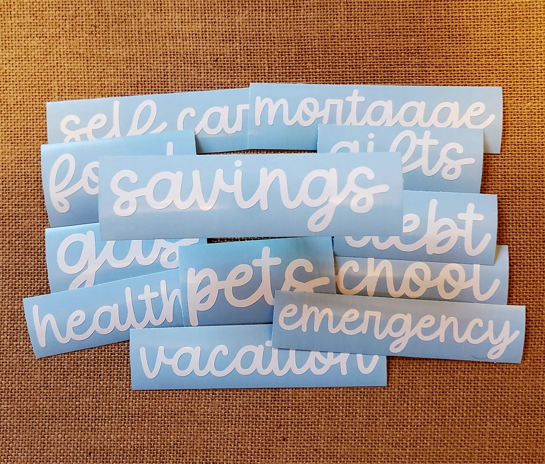 A6 Budget Vinyl Decals / Budget Sticker Decals / Budget Planner / Cash ...