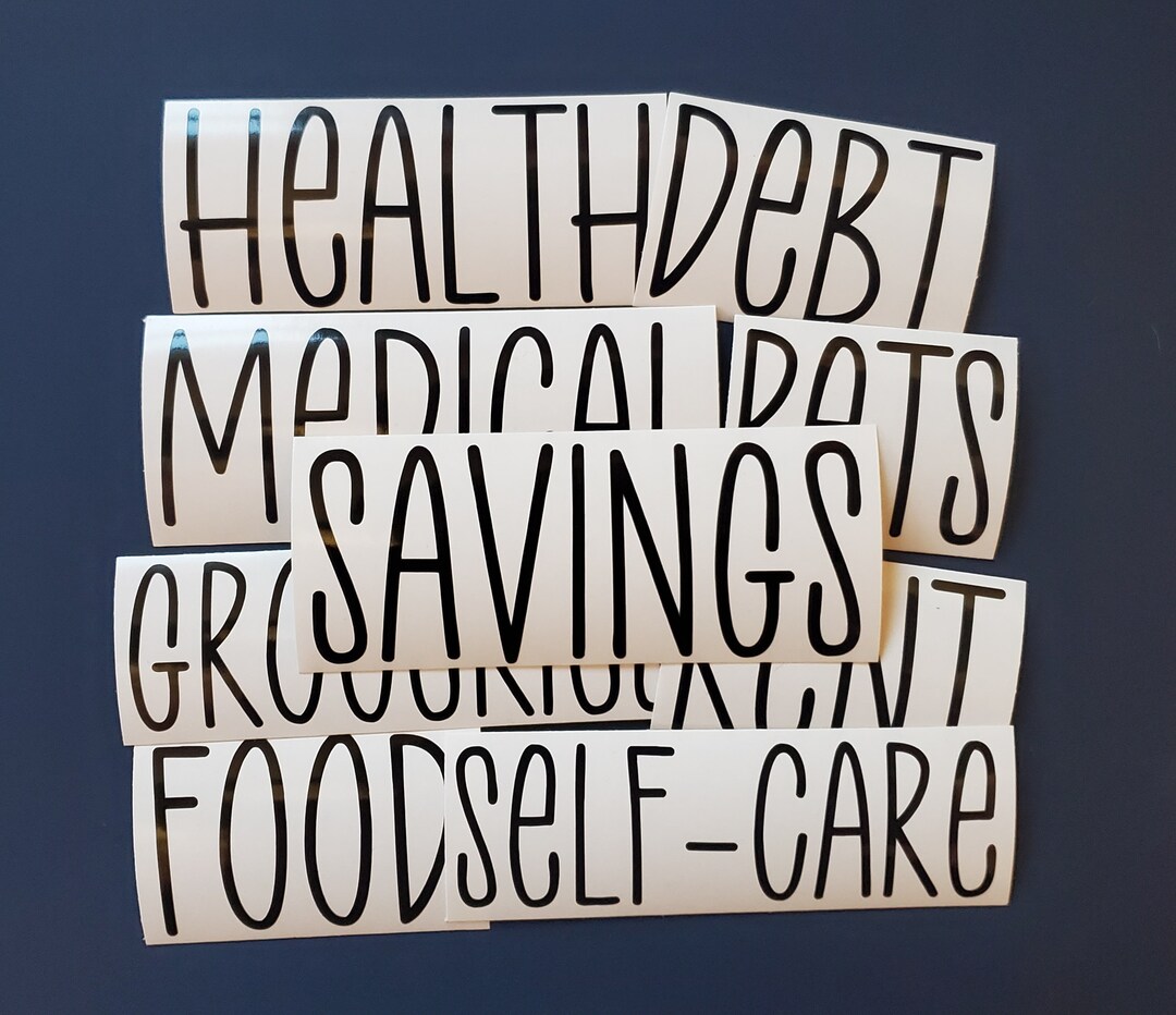 A6 Budget Vinyl Decals / Budget Sticker Decals / Budget Planner / Cash ...