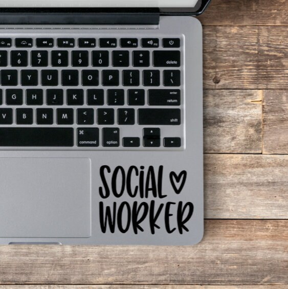 Social Worker Laptop Decal / Social Worker Sticker / Counselor | Etsy