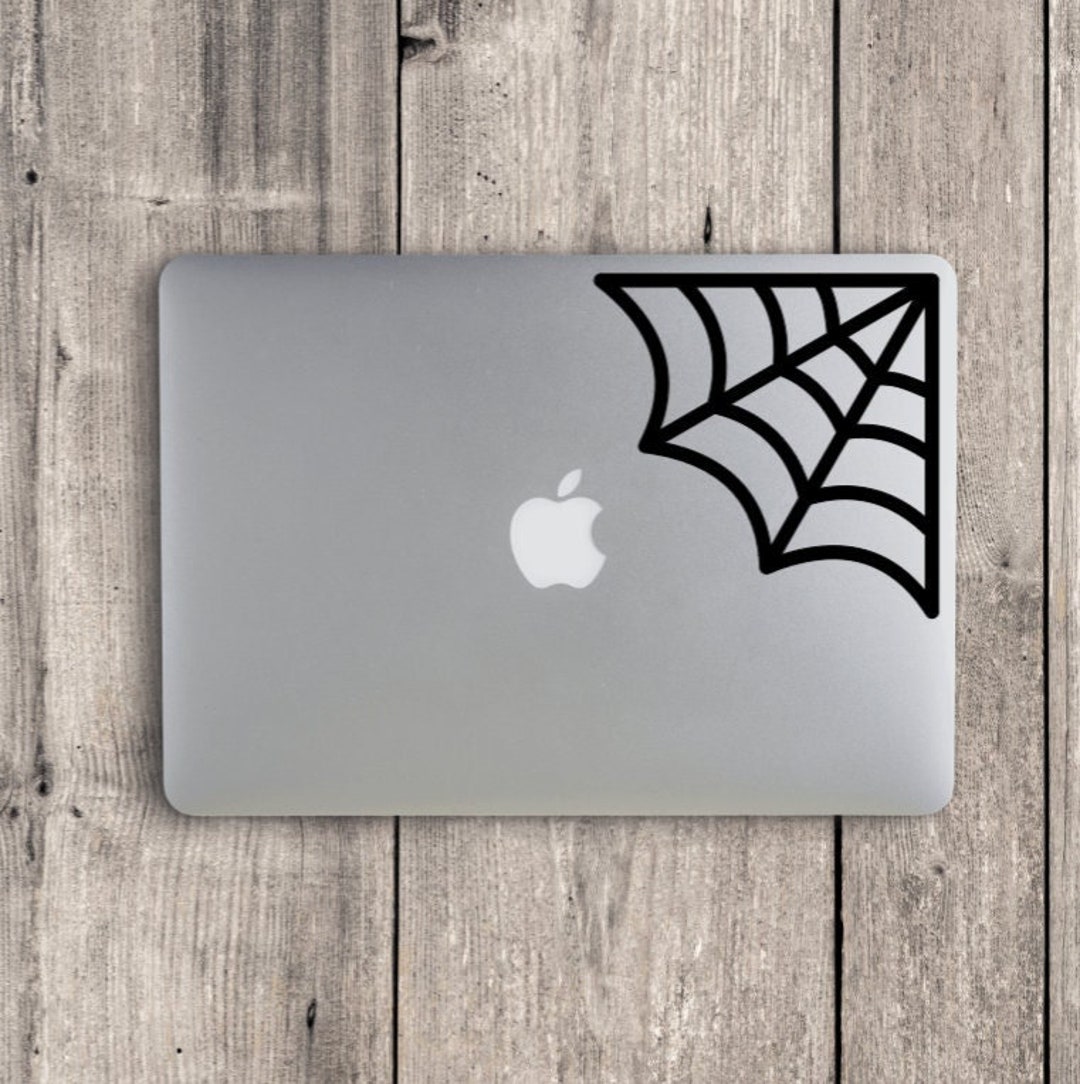 Spider Web Laptop Vinyl Decal / Halloween Laptop Decal / Spider Web ...