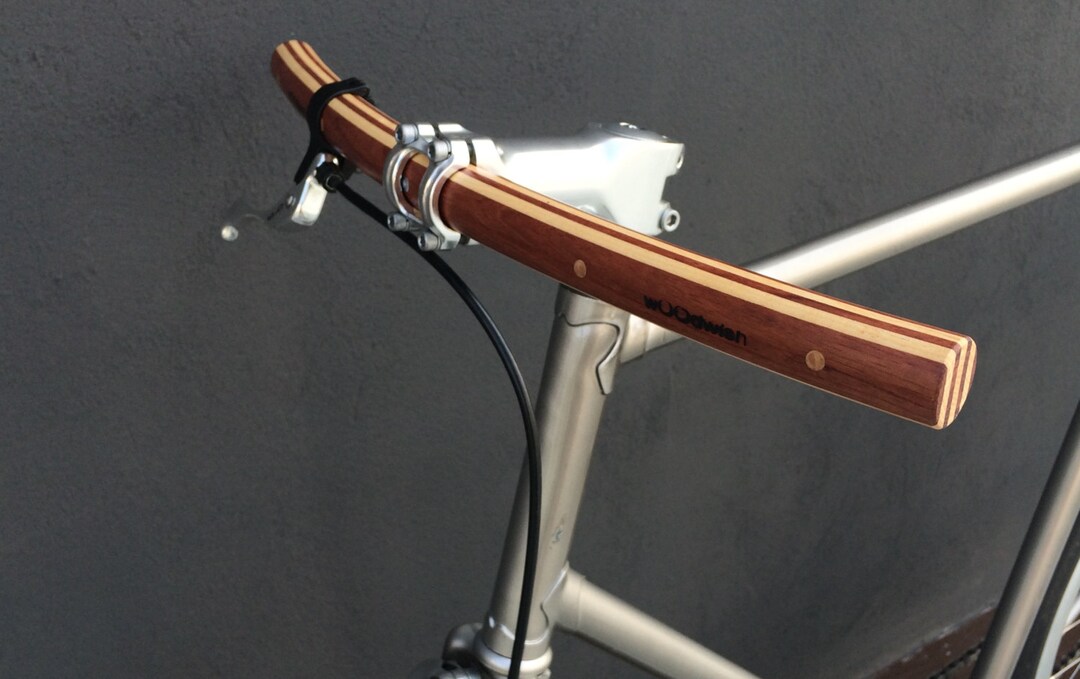 Bubinga and Ash Wood Curved Bicycle Handlebar - Etsy