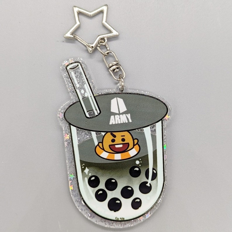 Acrylic BT21 Boba Keychains - Etsy