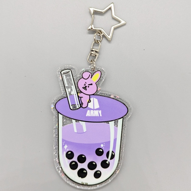 Acrylic BT21 Boba Keychains - Etsy