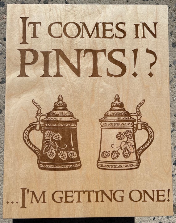 Lord of the Rings Tolkien Inspired It Comes In Pints 11x15 | Etsy