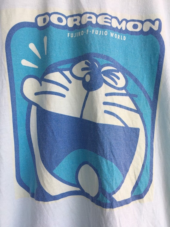 Vintage Doraemon 80s 90s Japanese anime t shirt L - Gem