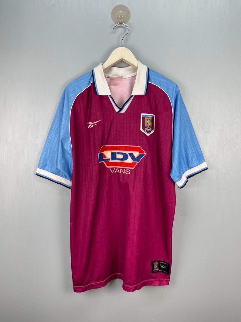 Vintage Aston Villa FC 98-99 Reebok LDV Vans Jersey - Etsy