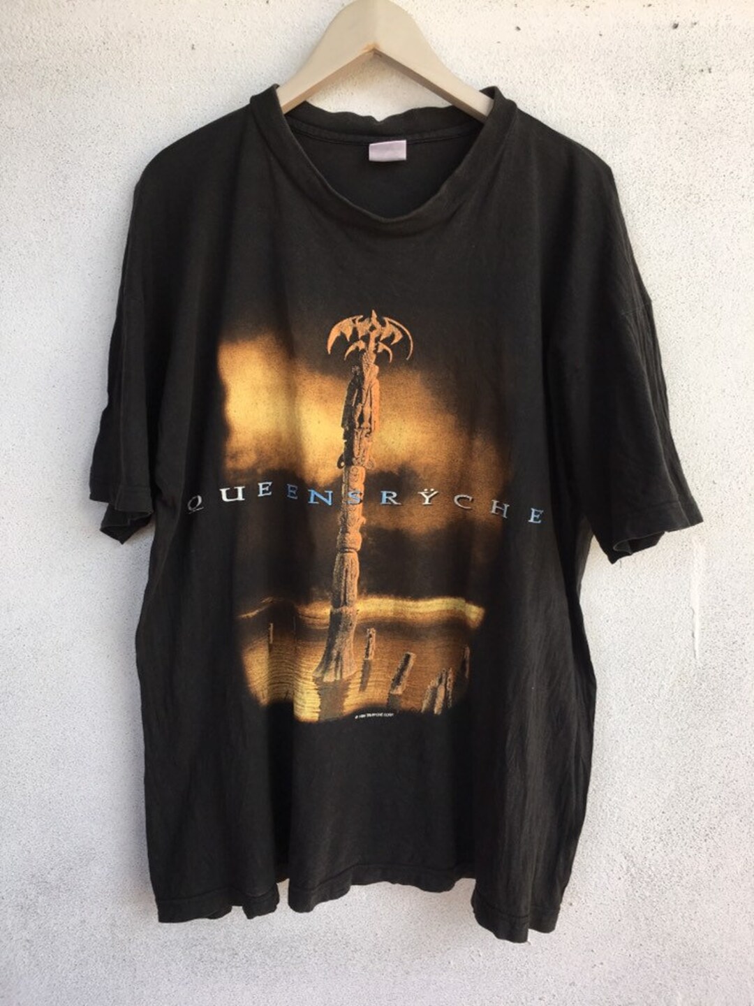 Vintage 90s Queensrÿche Heavy Metal Tri-ryche Corp Love Hate and ...