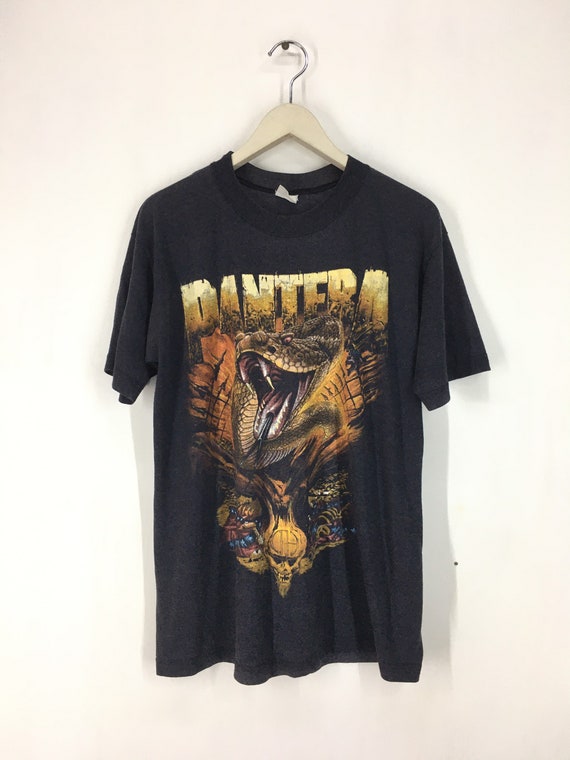 Vintage 90s Pantera heavy Metal bootleg band tee L - Gem