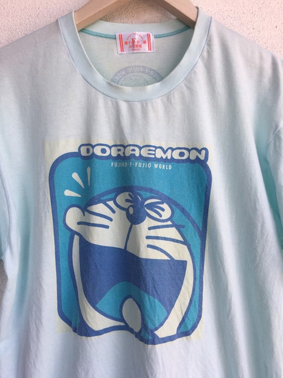 Vintage Doraemon 80s 90s Japanese anime t shirt L - Gem