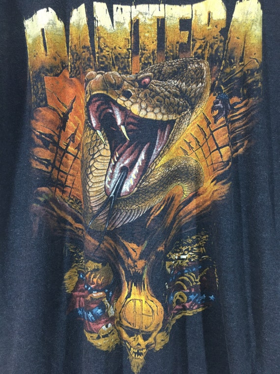Vintage 90s Pantera heavy Metal bootleg band tee L - Gem