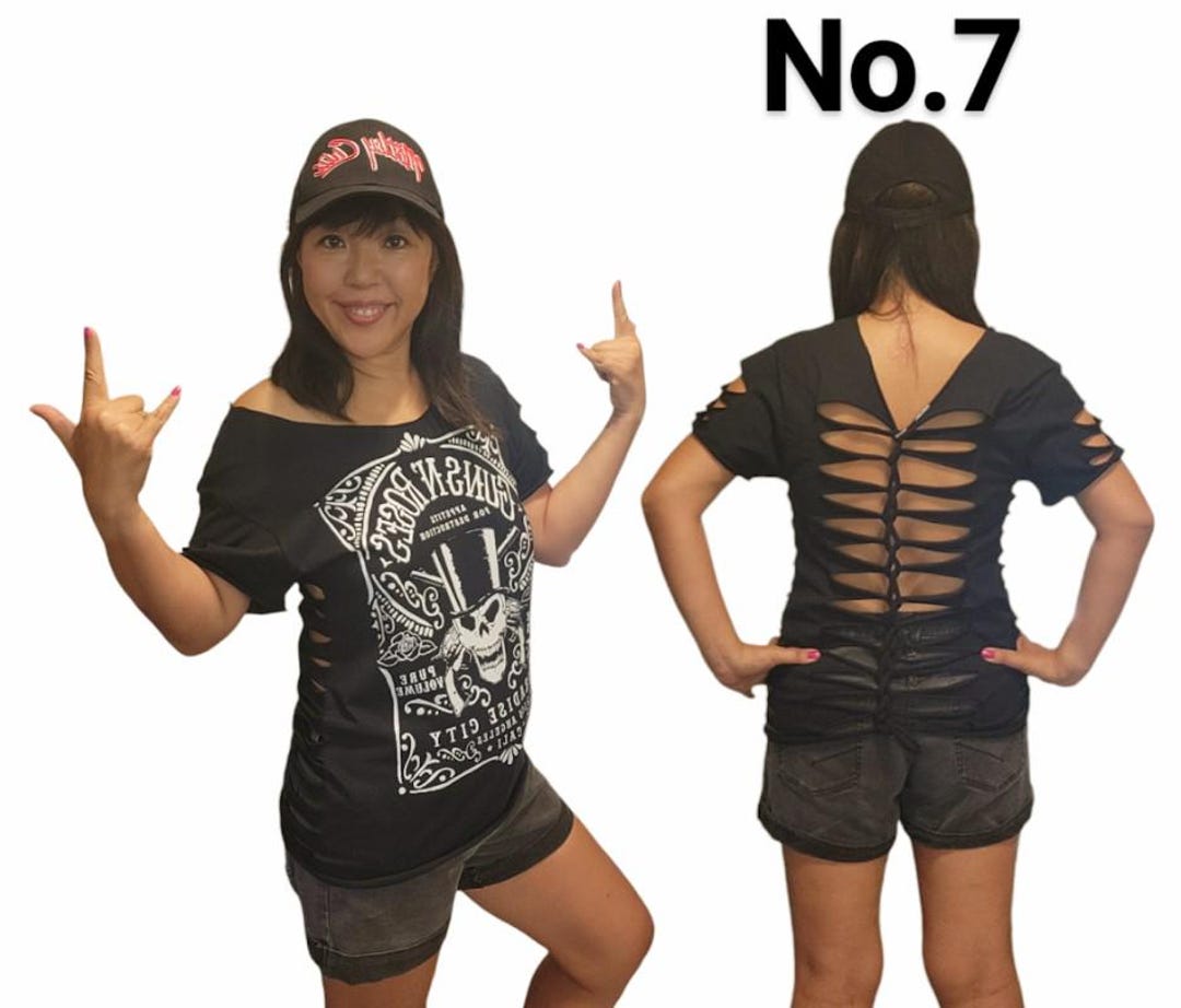 GNR Cut up Shirts Black S-3XL Rock Band - Etsy