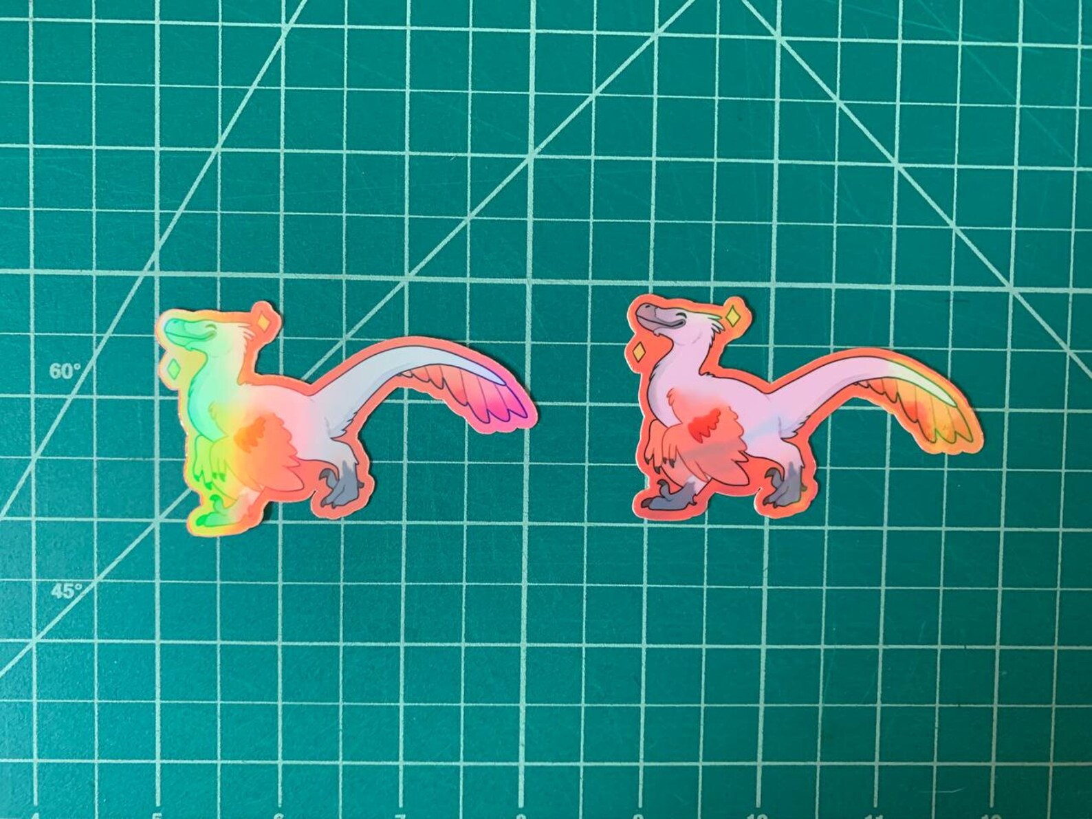 Holographic Velociraptor Dinosaur Sticker Feathered Dinosaur | Etsy