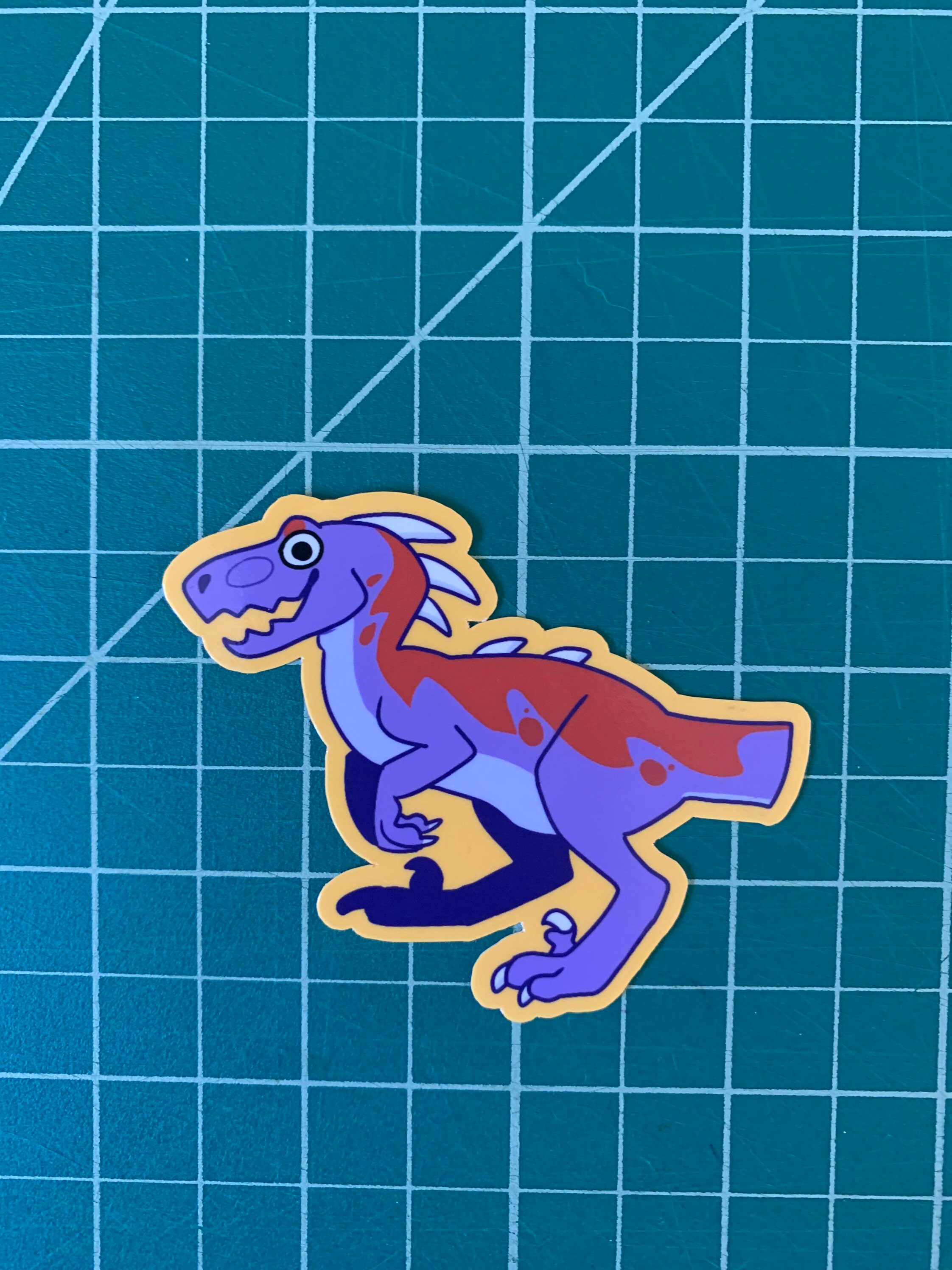 Drawing & Illustration Dinosaur stickers Scraps Velociraptor Vinyl ...