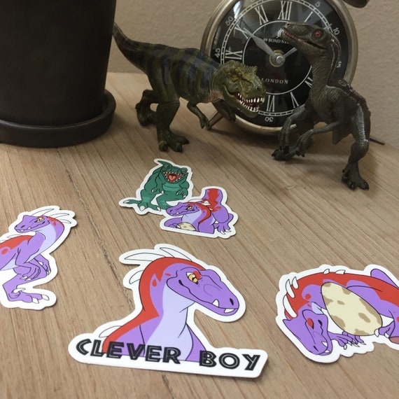 Drawing & Illustration Dinosaur stickers Scraps Velociraptor Vinyl ...