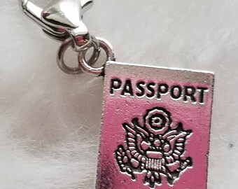 USA Passport Charm, Sterling Silver Passport Charm for Necklace or ...