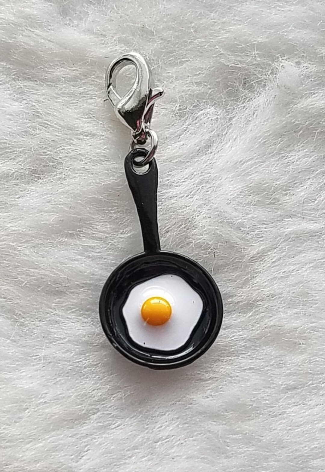 Egg in Frying Pan Charm Over Easy Egg Charm Food Jewelry - Etsy