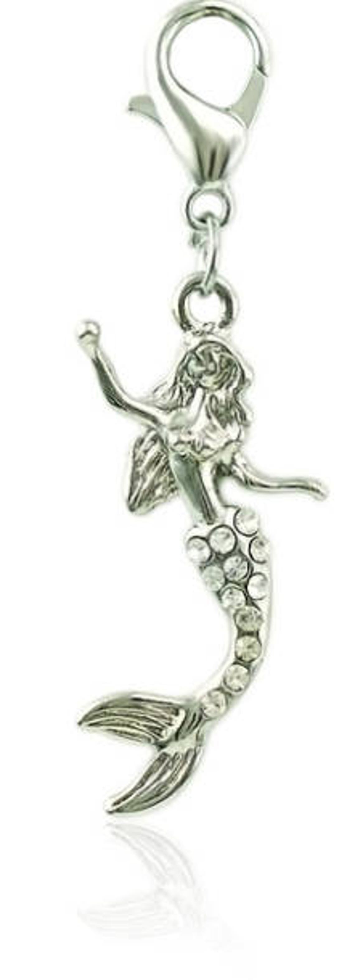 Mermaid Charm Rhinestone Mermaid Mermaid Jewelry Mermaid - Etsy