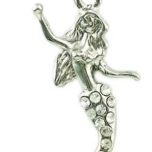 Mermaid Charm Rhinestone Mermaid Mermaid Jewelry Mermaid Pendant ...