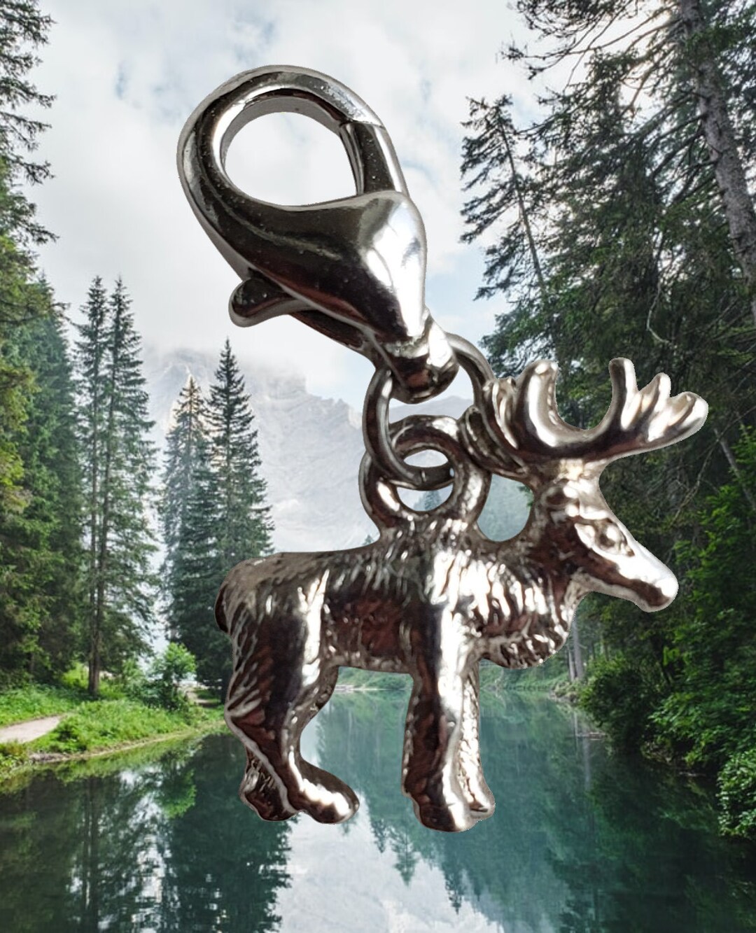 Moose Charm Moose Jewelry Great Northwest Charm Sterling - Etsy