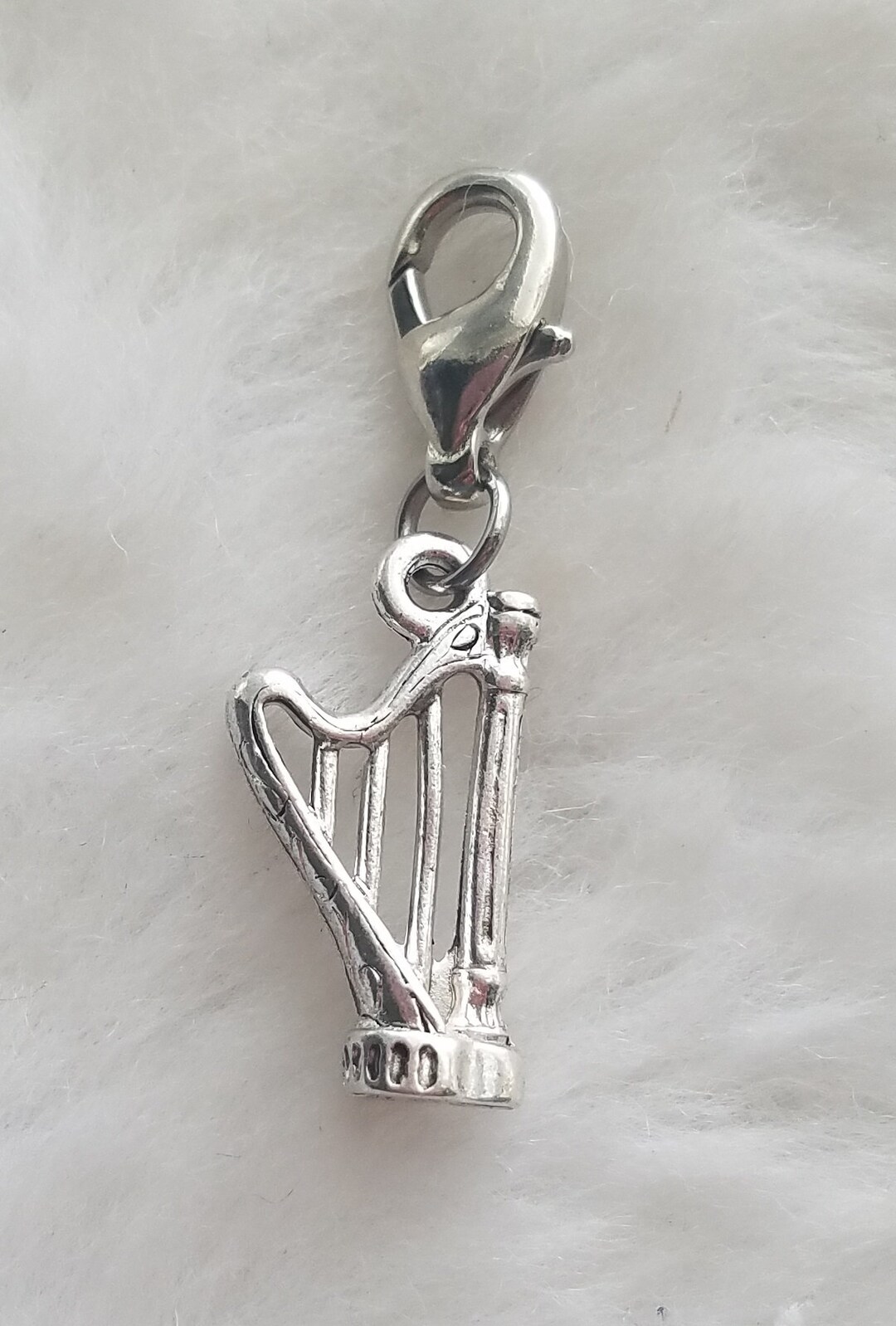 Harp Charm Harp Jewelry Harp Pendant Gift for Harpist Gift for Harp ...