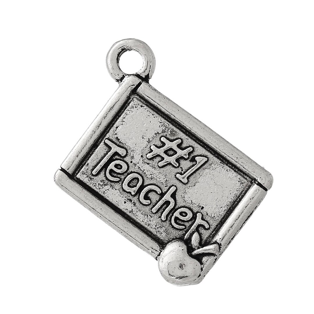 Best Teacher Charm 1 Teacher Great Teacher Gift Teacher - Etsy