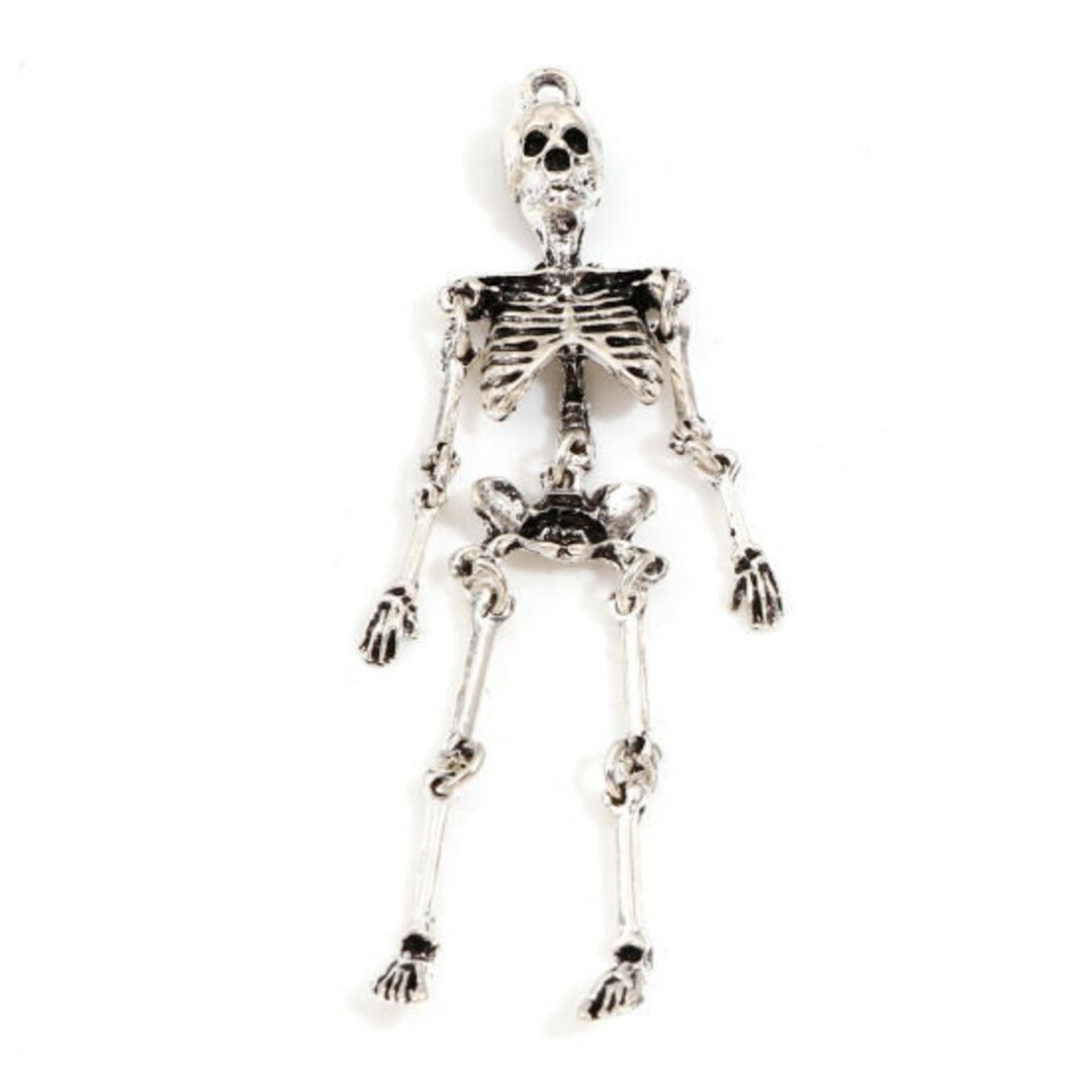 Large Human Skeleton Charm Bone Charm Halloween Charm Cadaver Charm ...