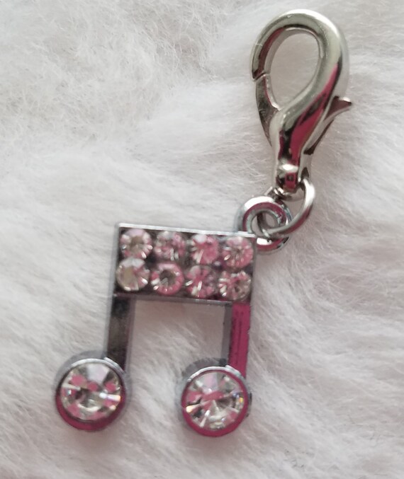 Rhinestone Music Note Charm Bling Music Note Charm Music | Etsy