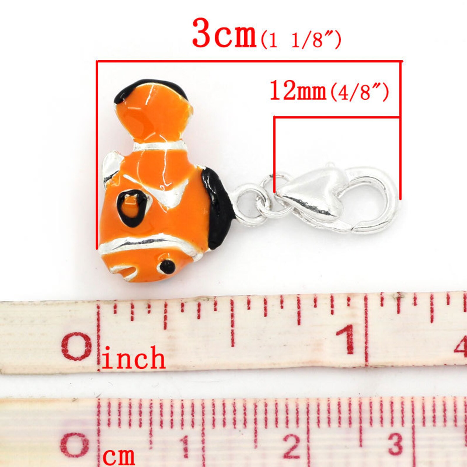 Clown Fish Charm Clown Fish Jewelry Marine Life Charm | Etsy