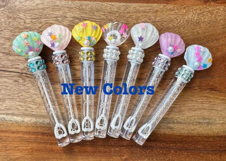 Seashell Bubble Wand Party Favors, Mermaid Under the Sea Decor - Etsy