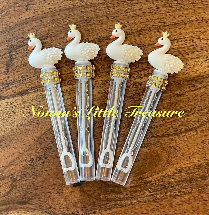 Swan Princess Bubble Wands - Party Favors, Birthday, Wedding - Etsy