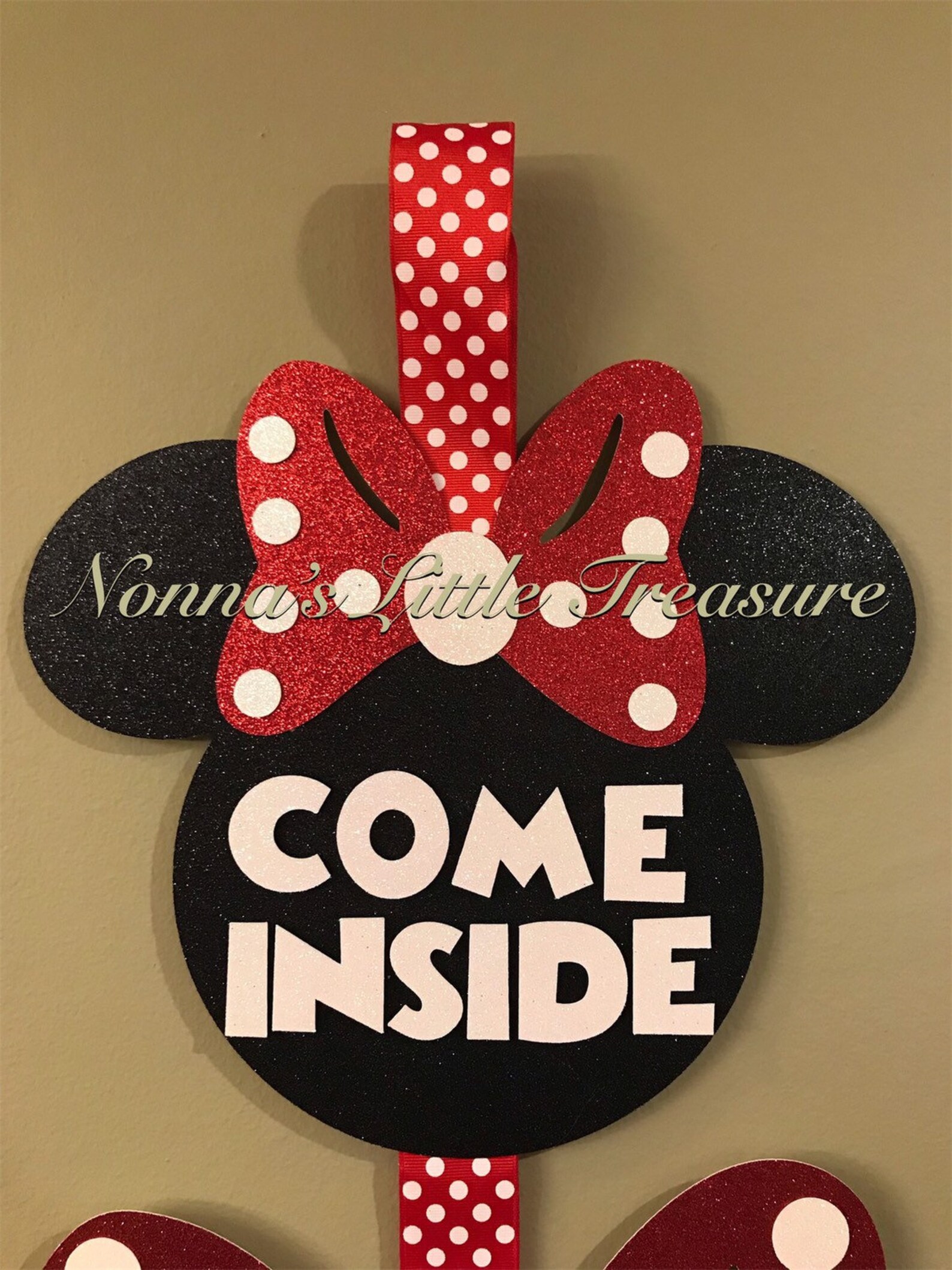 Minnie Mouse Door Sign,minnie Mouse Birthday,red and White Polka Dot ...