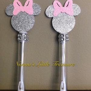 12 Minnie Mouse Bubble Wands,minnie Mouse Bubbles,minnie Mouse Mini ...