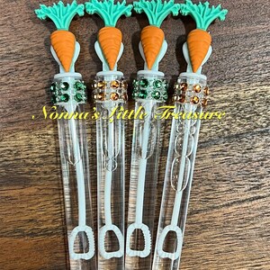 12 Easter Carrot Bubble Wand Favors,easter Bunny Bubble Favor,lovely ...