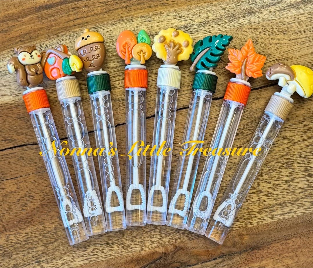 Woodland Bubble Wands - Autumn Party Favors - Woodland Creatures ...