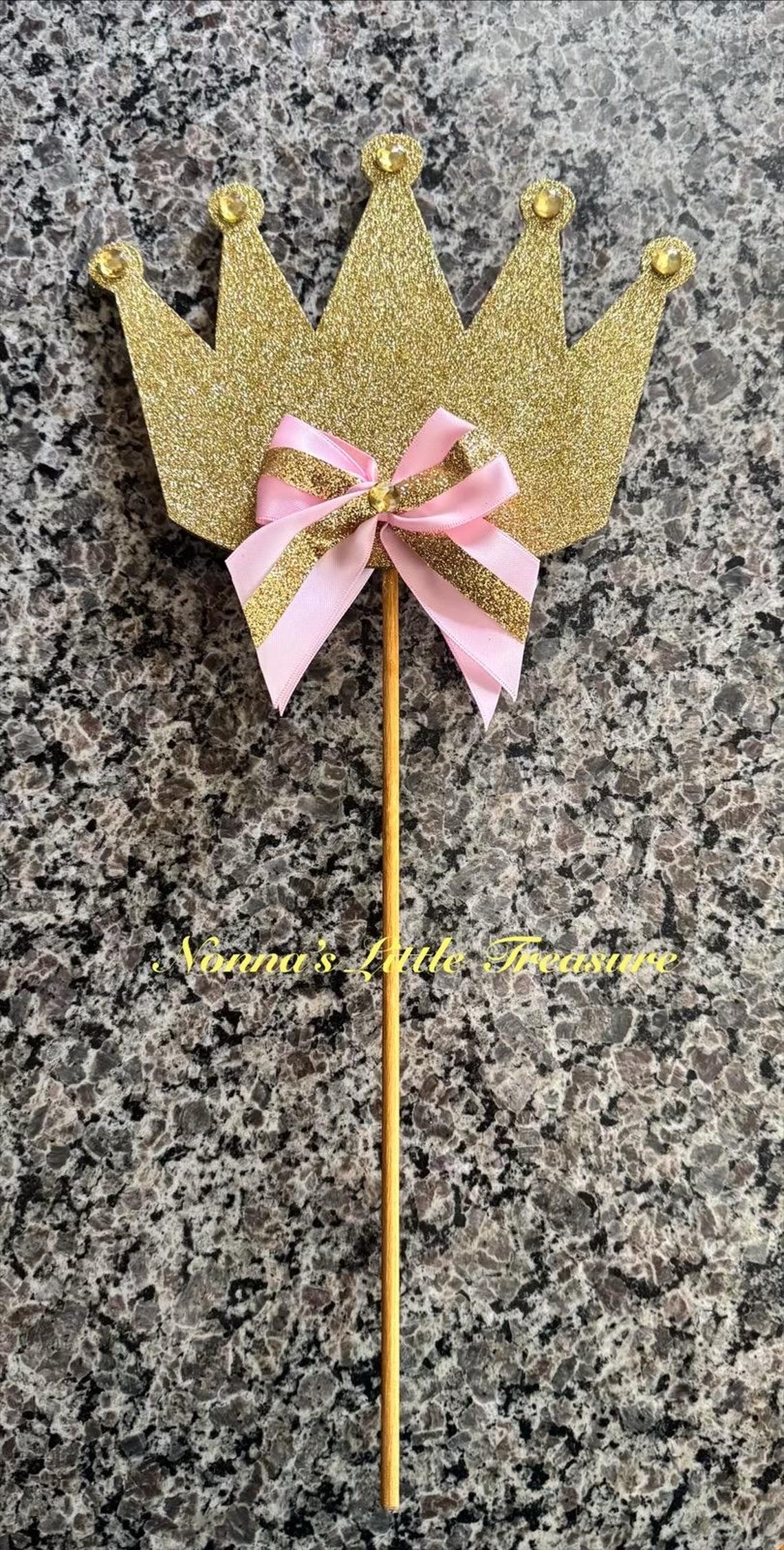 Princess Crown Centerpiece Picks SET OF 3,glitter Crown Centerpiece ...
